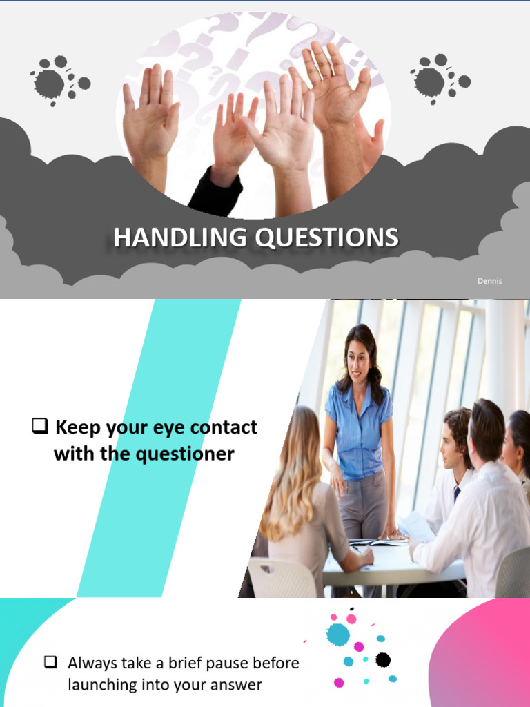Handling Questions | PDF