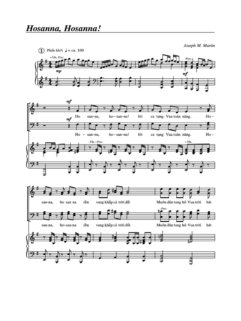 Joseph M. Martin - Hosanna, Hosanna! | PDF
