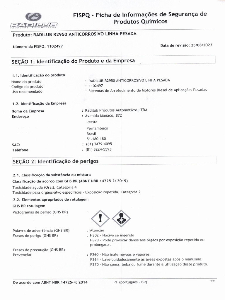 Fispq - Anticorrosivo Linha Pesada - Radlub | PDF