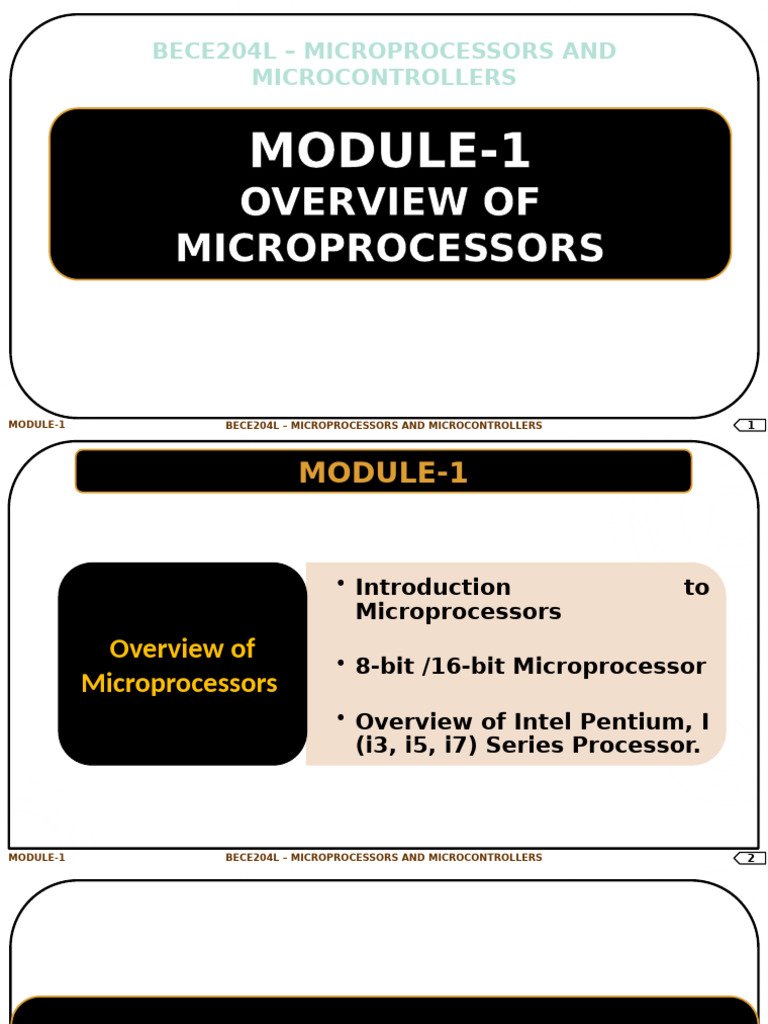 MODULE-1 | PDF | Microprocessor | Central Processing Unit
