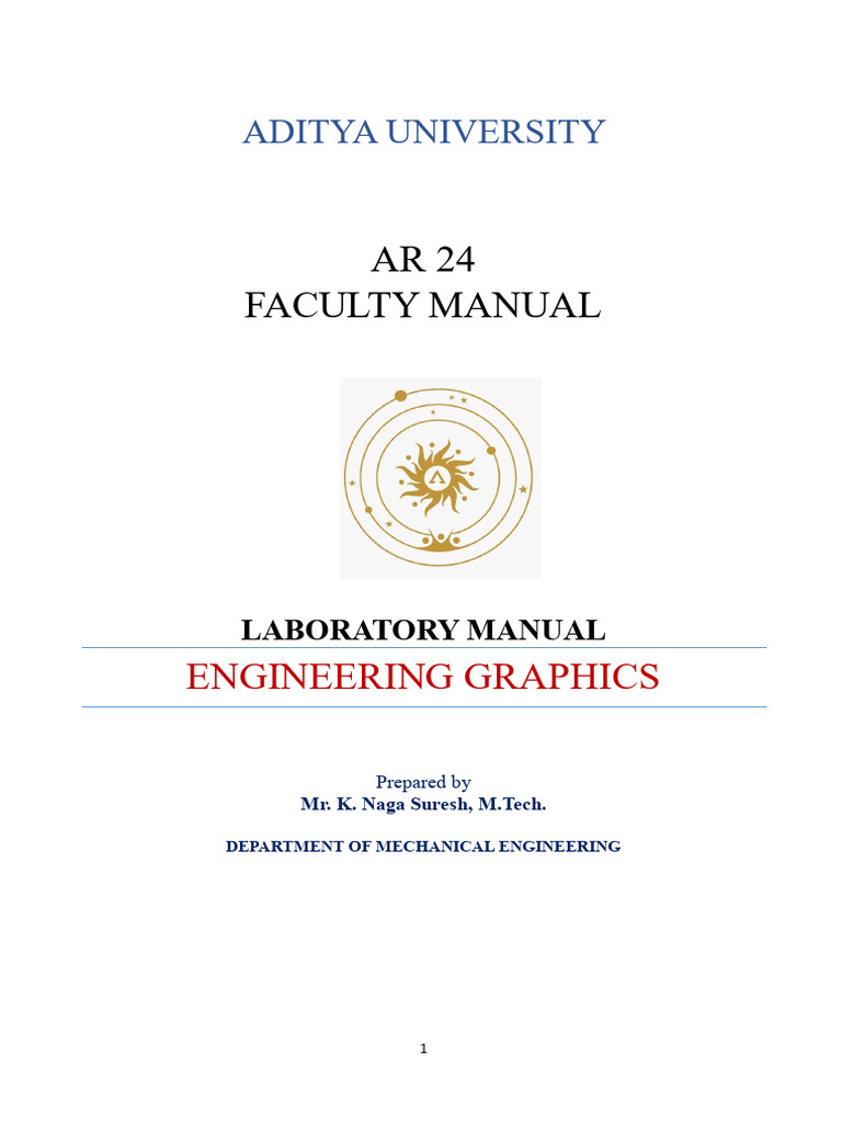 Engineering Graphics Laboratory Manual | PDF | Circle | Technical Drawing