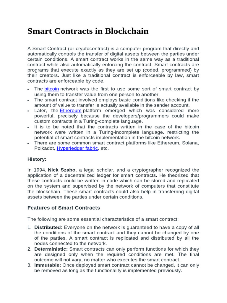Smart Contract | PDF | Computing