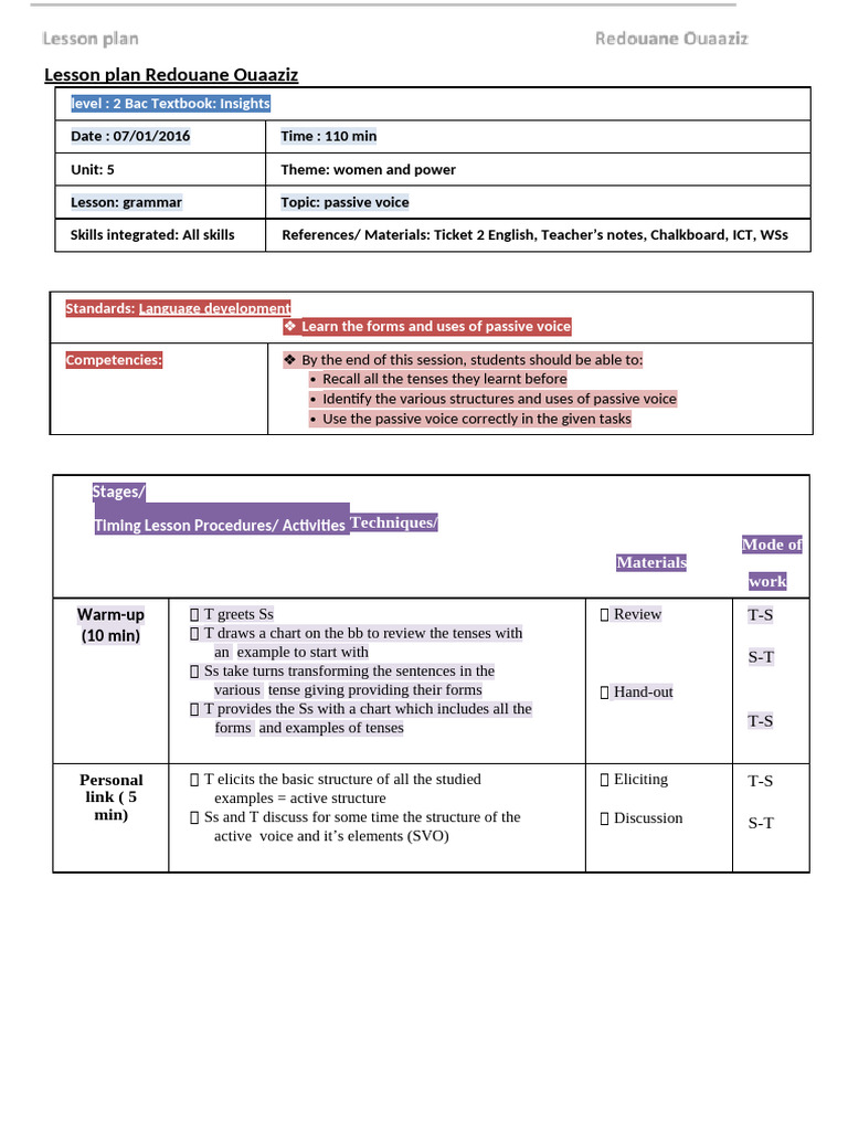 2 Bac Women and Power Passive Voice | PDF | Cognition | Cognitive Science