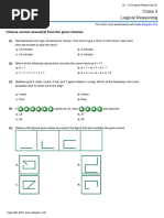Class 1 Logical Reasoning Mock Tests | PDF | Rectangle | Elementary ...