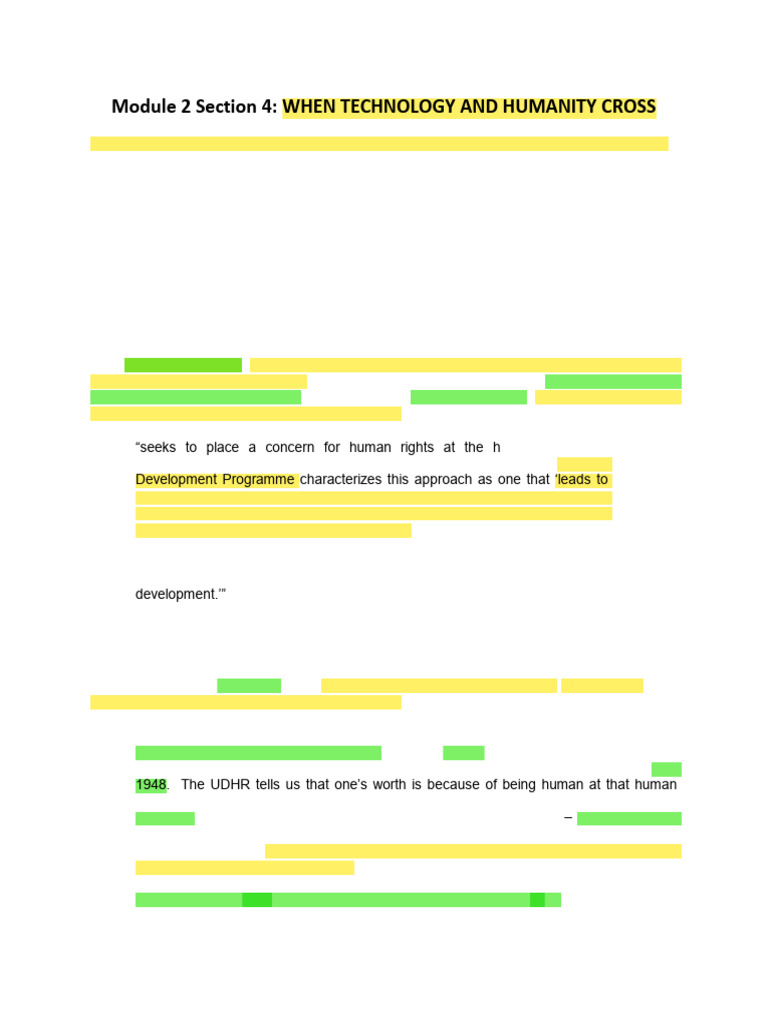 Module 2 Section 4 WHEN TECHNOLOGY AND HUMANITY CROSS | PDF | Robot | Robotics