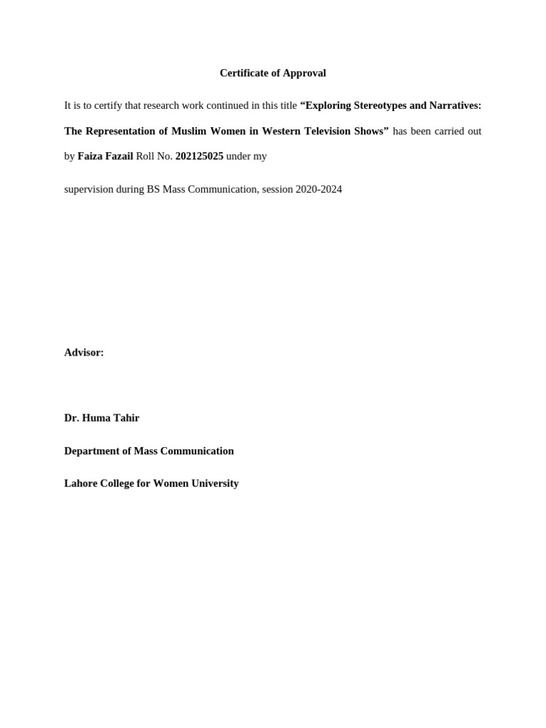 Certificate of Approval | PDF