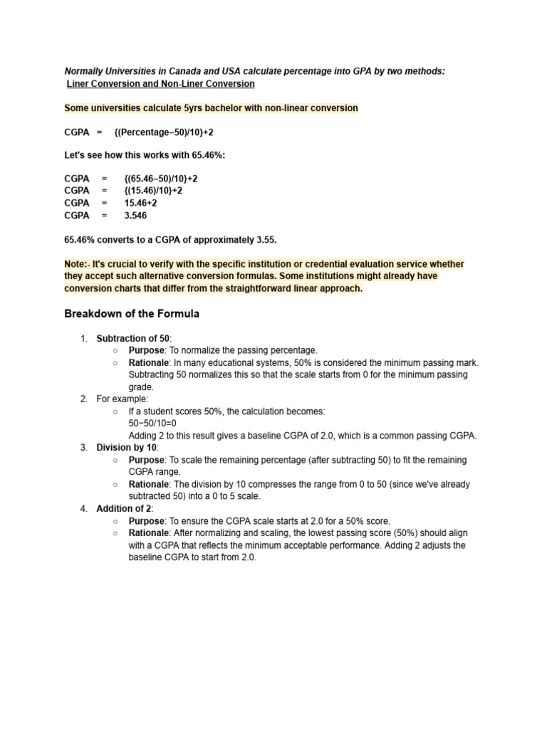CGPA Calculation | PDF