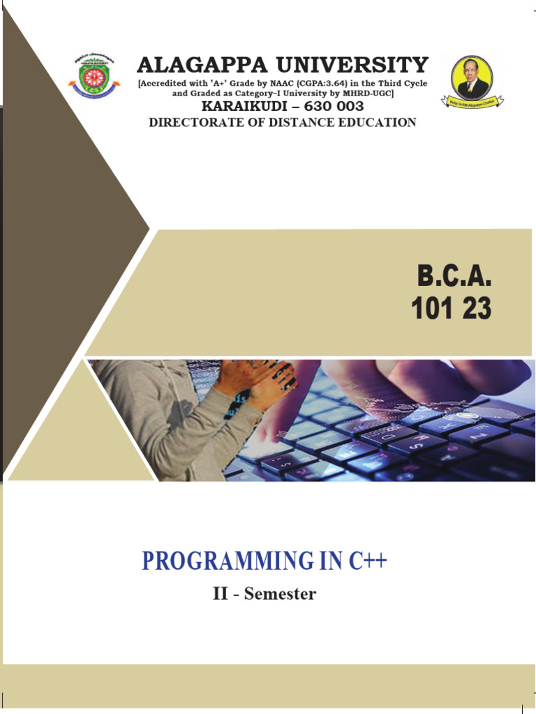 UG BCA Computer Applications 101 23 Programming in C++ 3653 | PDF | C++ ... UG BCA Computer Applications 101 23 Programming in C++ 3653 | PDF | C++ ...