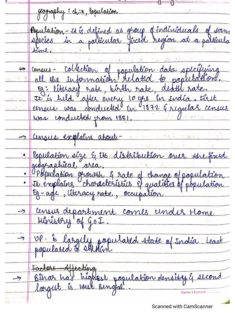 Population Notes | PDF