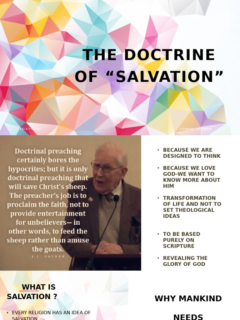 THE DOCTRINE OF SALVATION | PDF | Salvation | Justification (Theology)
