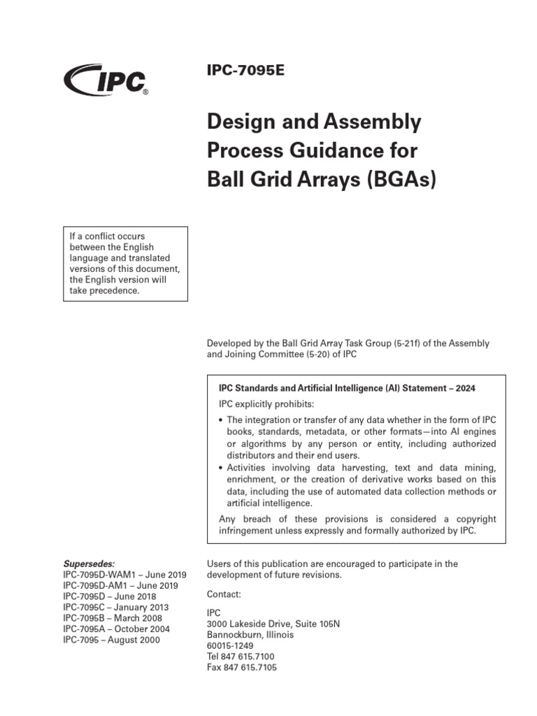 Ipc 7095e Toc | PDF | Materials