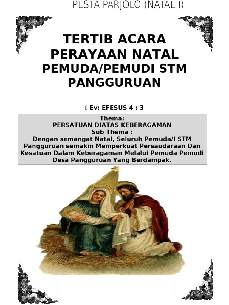 Tertib Acara Natal Pemuda STM Pangguruan | PDF