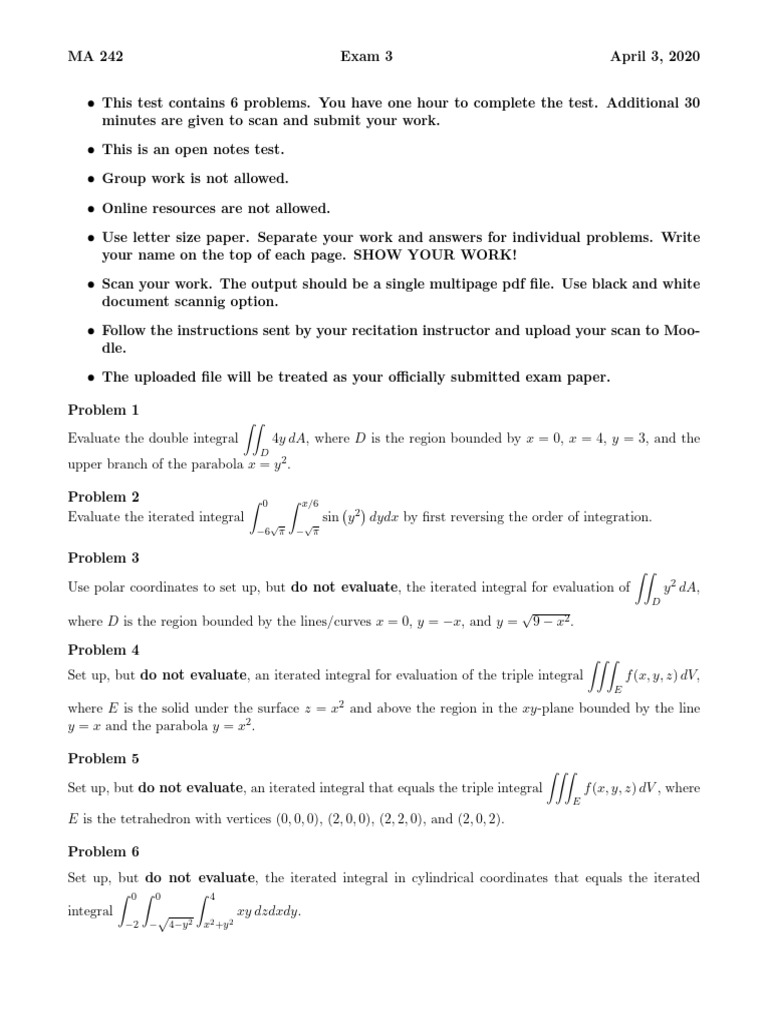 exam3.pdf | PDF | Analytic Geometry | Euclidean Geometry