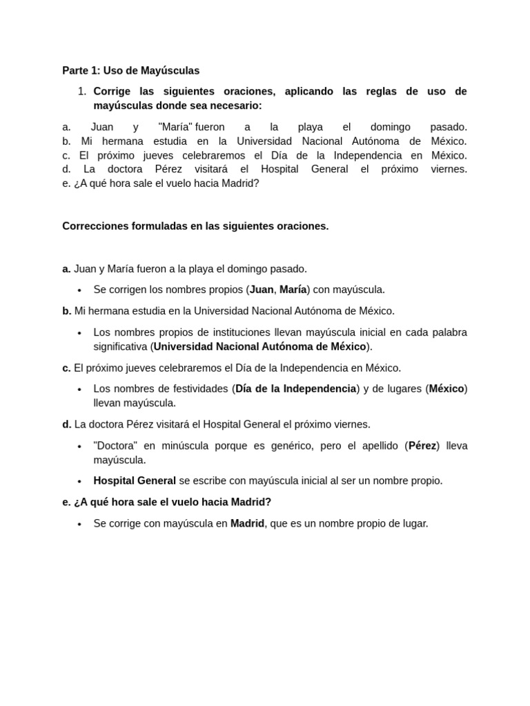 Espanol 1 Unidad -5 | PDF | Caso de carta | Puntuación