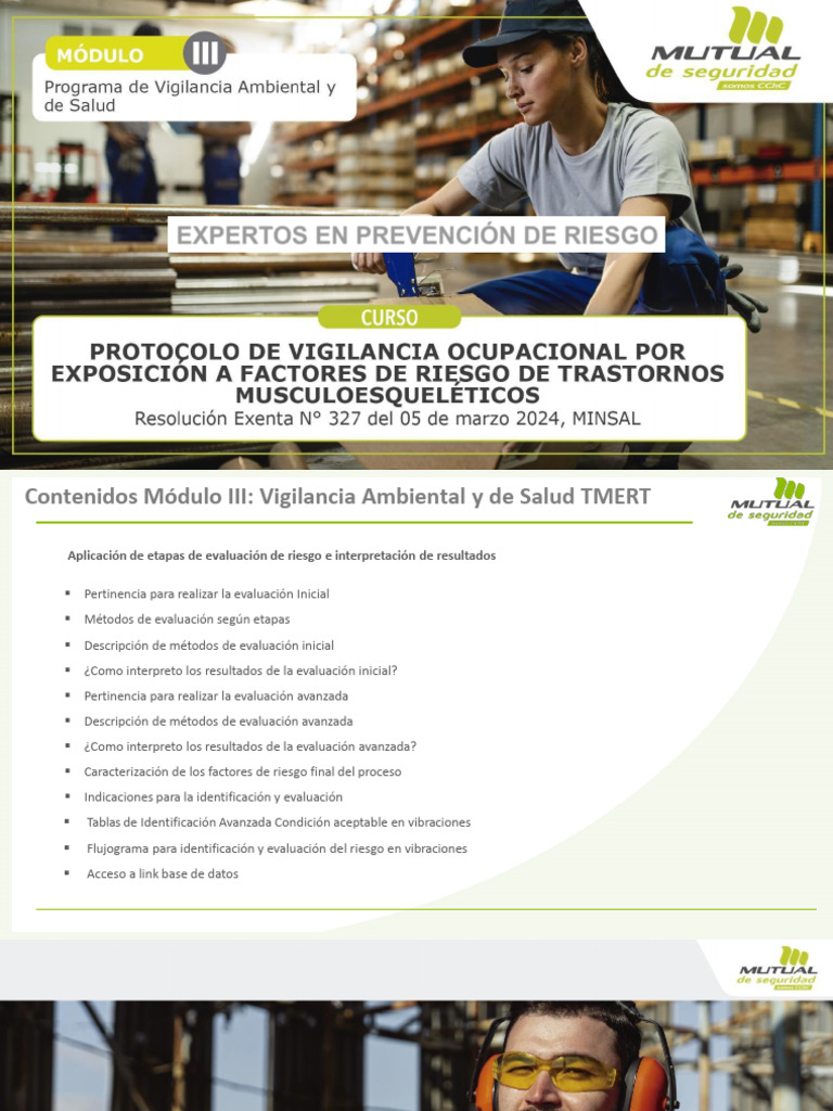 Protocolo TMERT: Evaluación de Riesgos | PDF