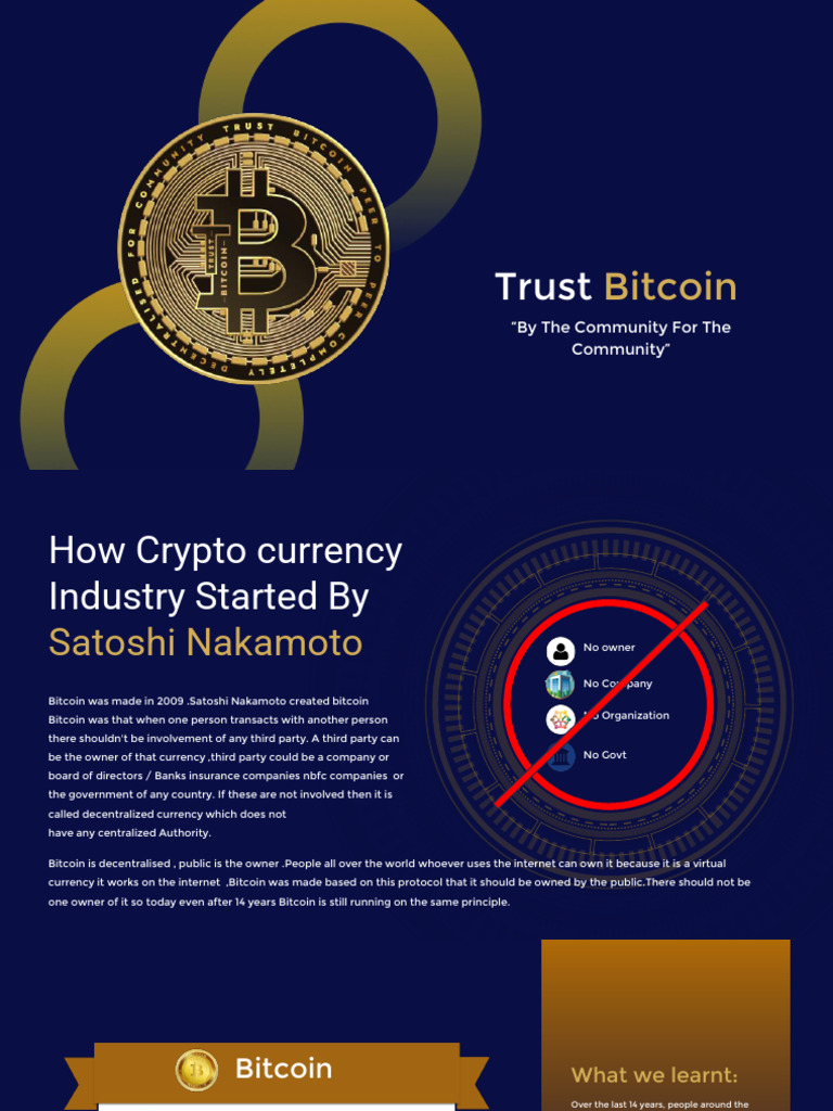 Trust Bitcoin Presentation | PDF | Cryptocurrency | Bitcoin