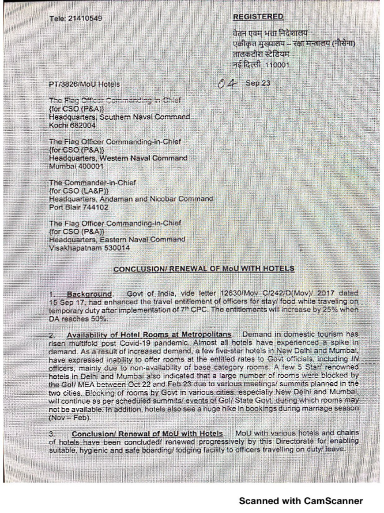 Hotel MoU - 20230915160925 | PDF