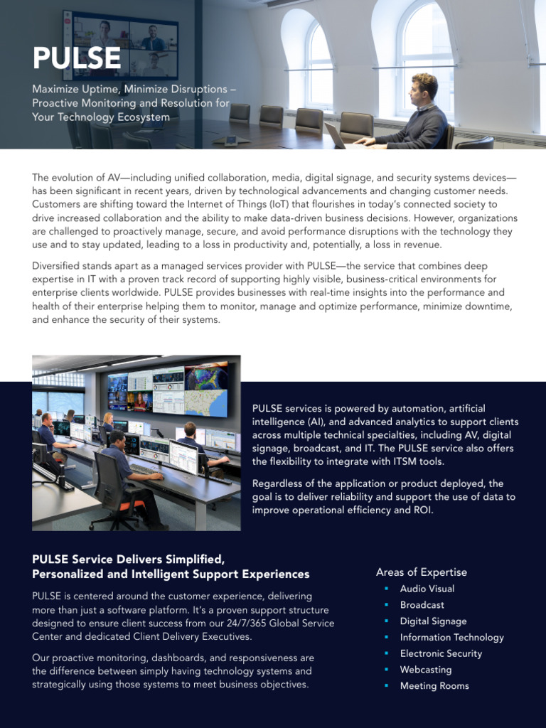 PULSE Services OneSheet 0523 | PDF | Internet Of Things | Automation