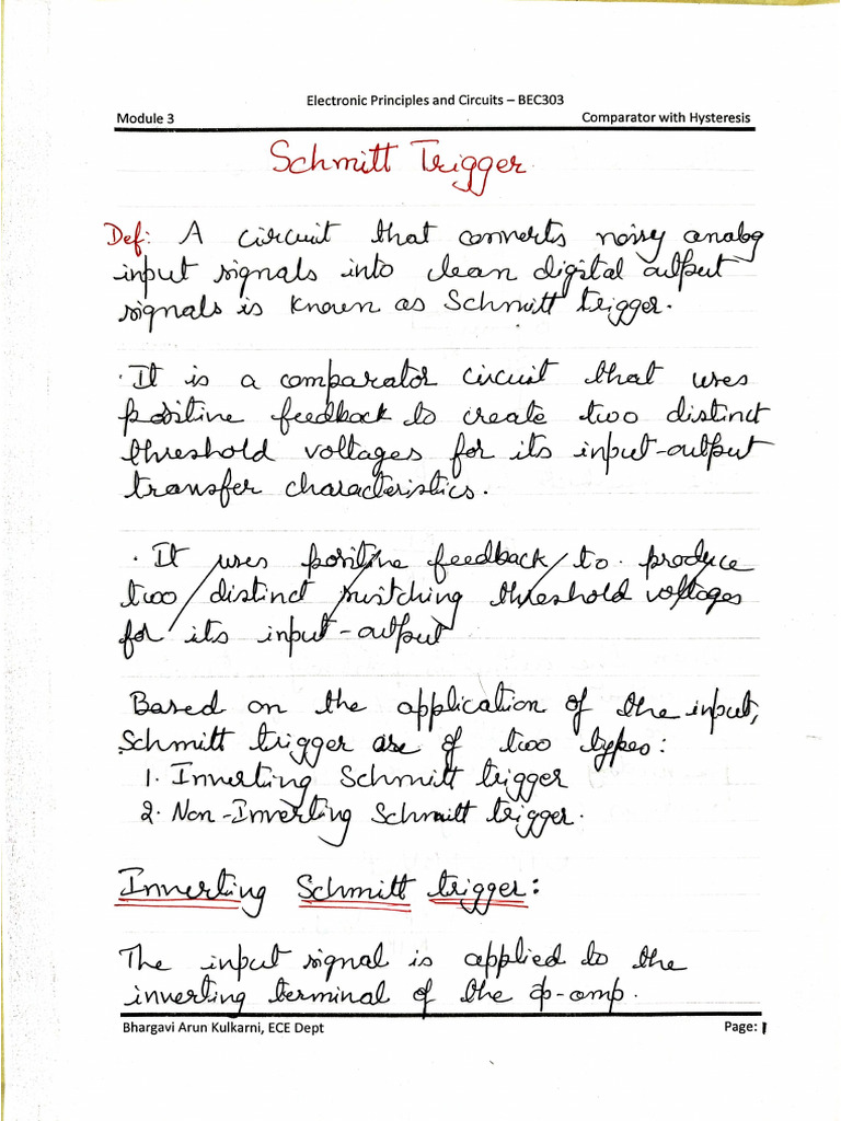 Schmitt Trigger | PDF