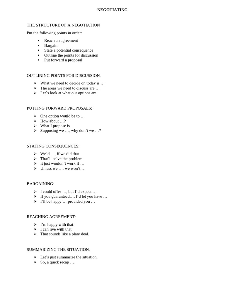 Negotiation Skills | PDF