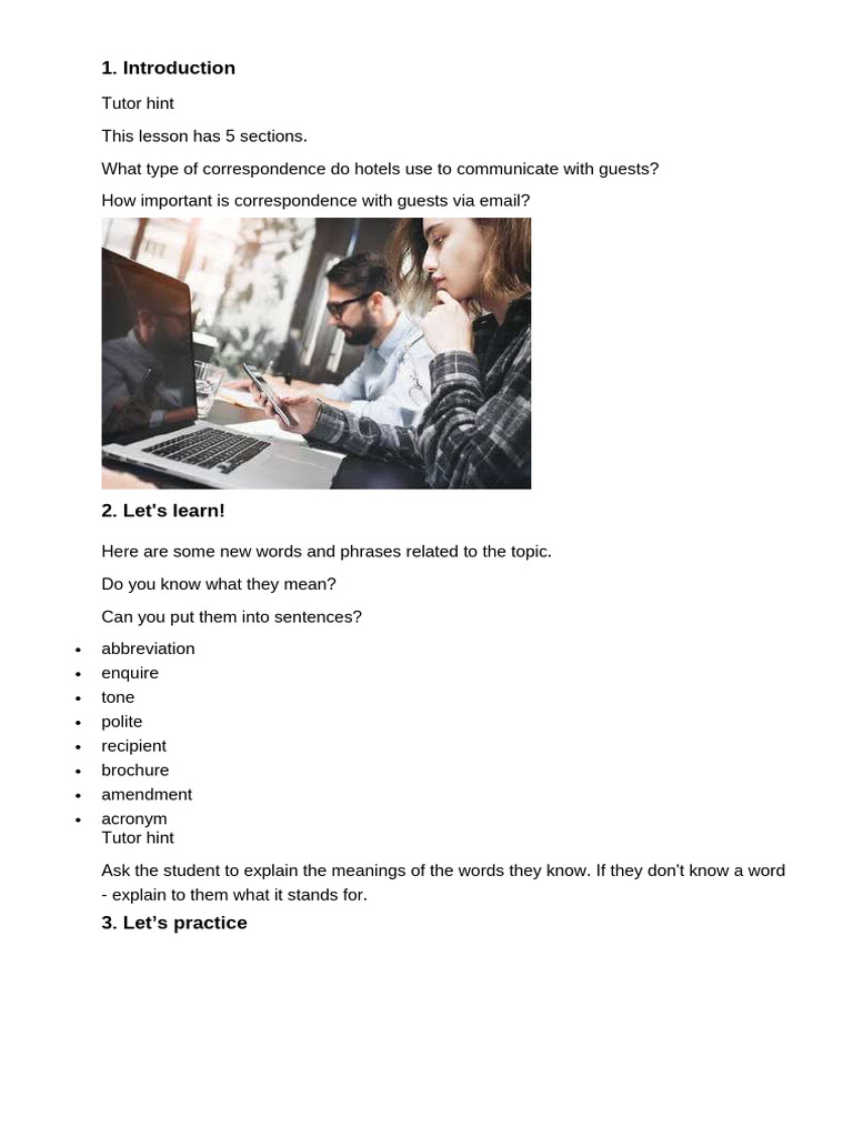 Lesson No. 5 - Emails | PDF