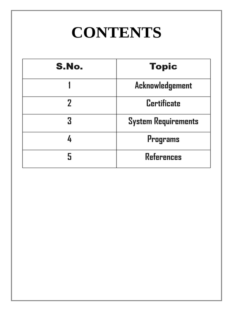 Contents Report | PDF
