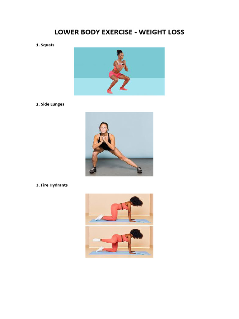 Lower Body Exercise | PDF