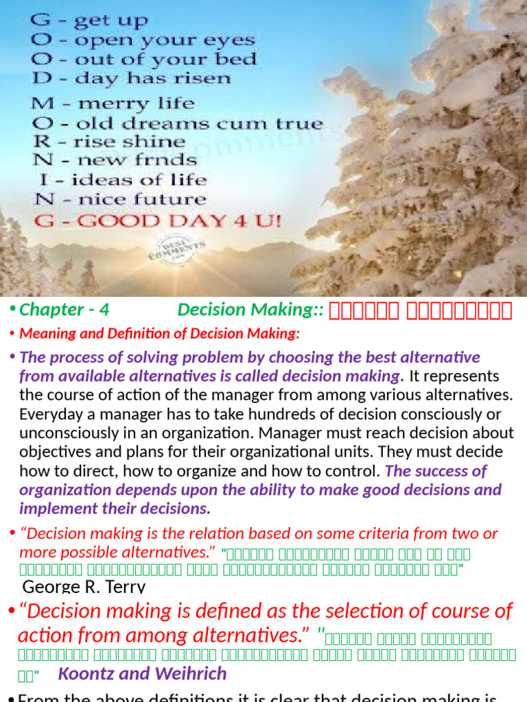 Chapter - 4 DECISION MAKING-12 | PDF | Decision Making | Methodology