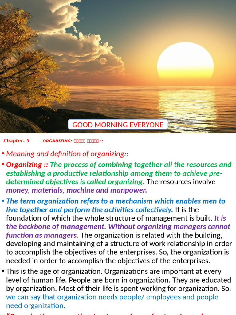 Chapter - 5 ORGANIZING-12 | PDF | Organizational Structure | Decision ...