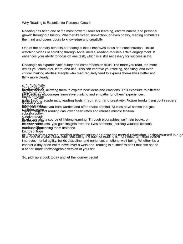 The Power of Reading - Edited (1) - Edited | PDF