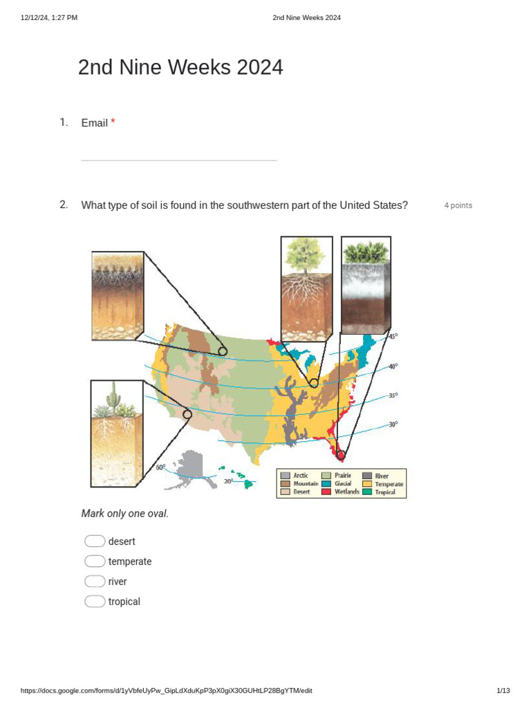 2nd Nine Weeks 2024 - Google Forms | PDF | Weathering | Volcano