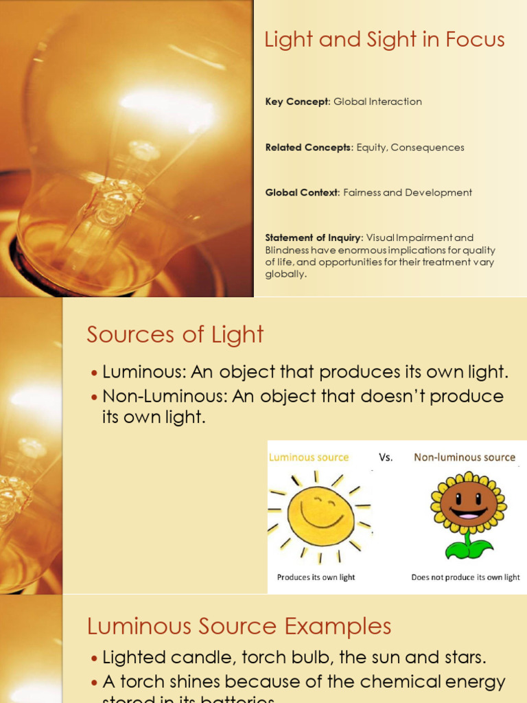 Light_and_Sight_in_Focus_PPT | PDF | Eye | Retina