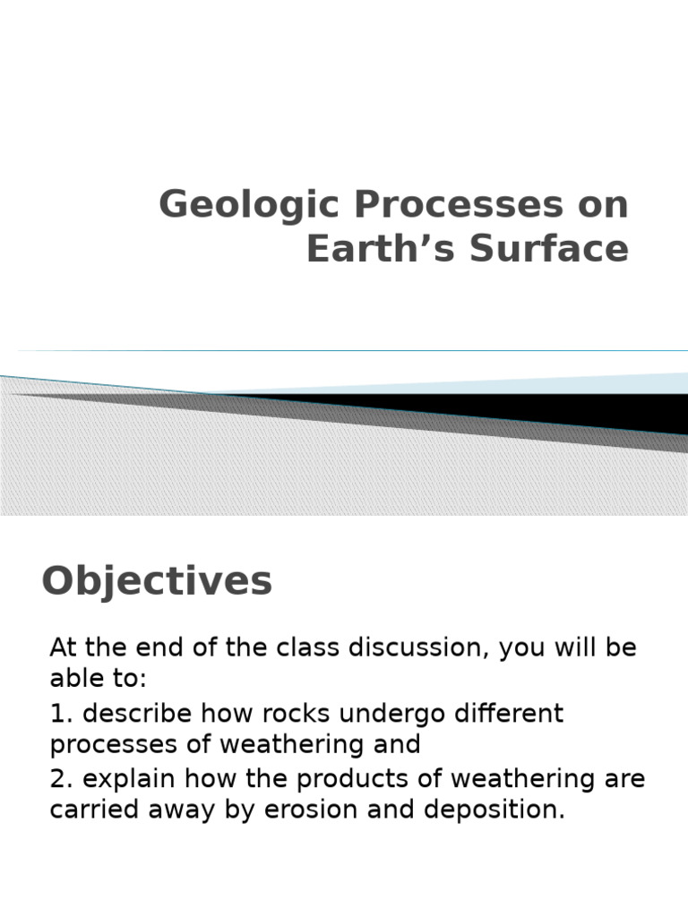 Earth Life L5Q1 Geologic Processes on Earths Surface | PDF | Rock ...