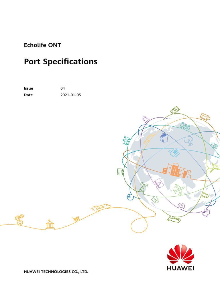 Echolife ONT Port Specifications 04 | PDF | Networking Standards ...
