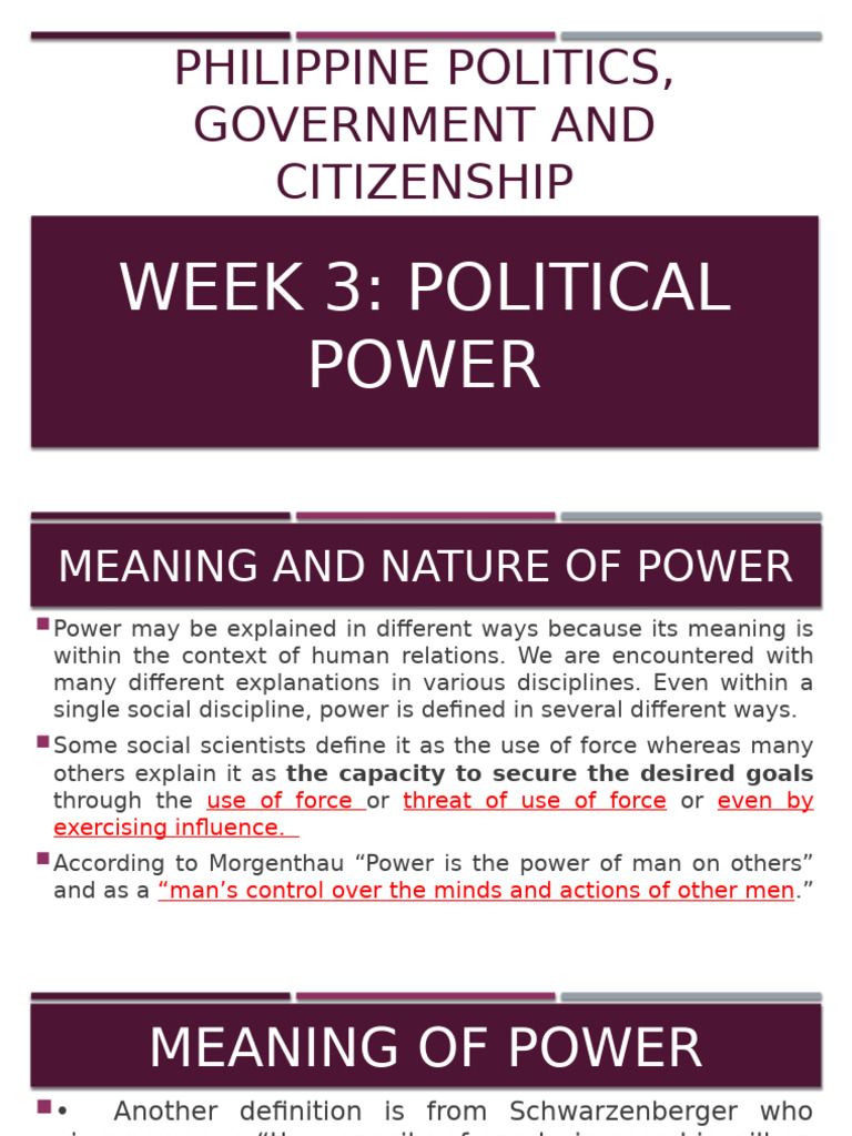 Understanding Political Power in the Philippines | PDF | Power (Social ...