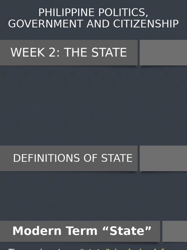 LESSON 2_THE STATE | PDF | Sovereignty | State (Polity)