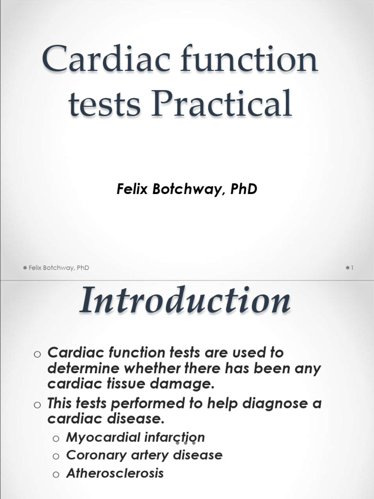 Cardiac Function Test 2024 | PDF | Lactate Dehydrogenase | High Density ...