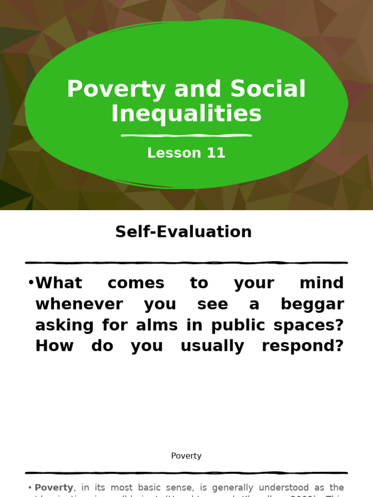 UCSP-Lesson-11-Poverty & Social Inequalities | PDF | Social Inequality ...