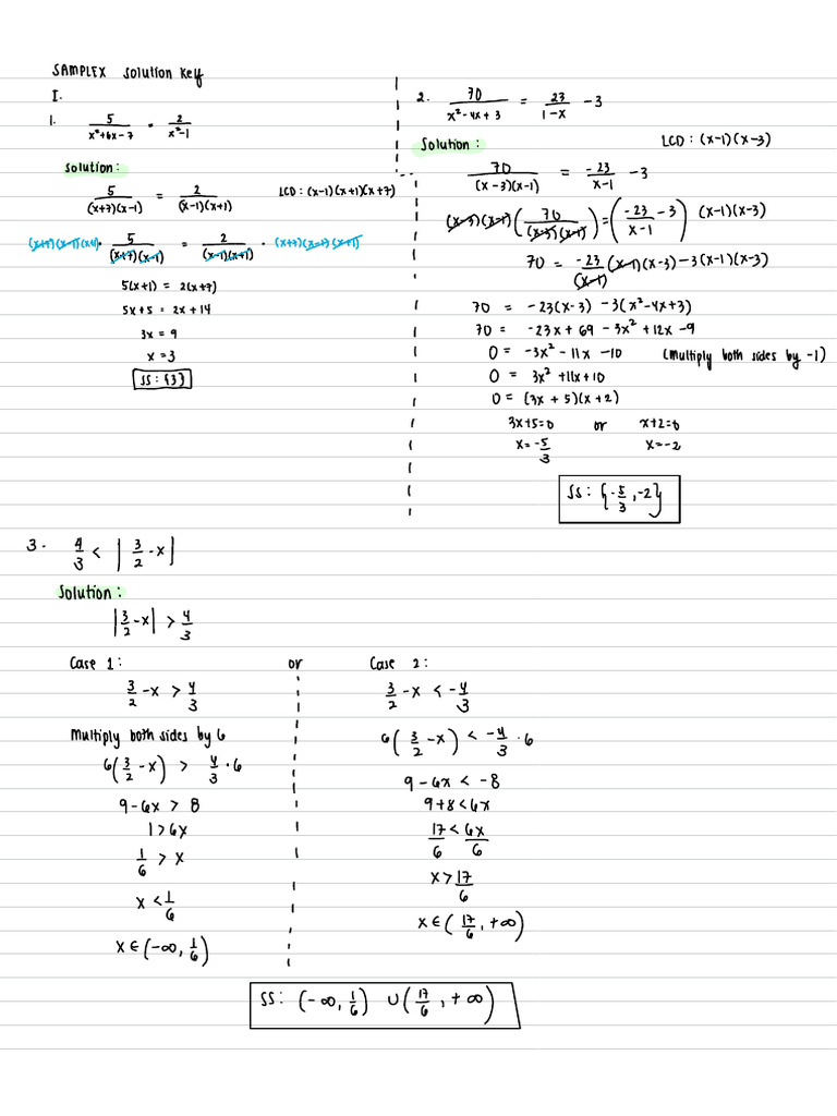 LE1 Samplex Solution Key | PDF | Manifold | Algebraic Geometry