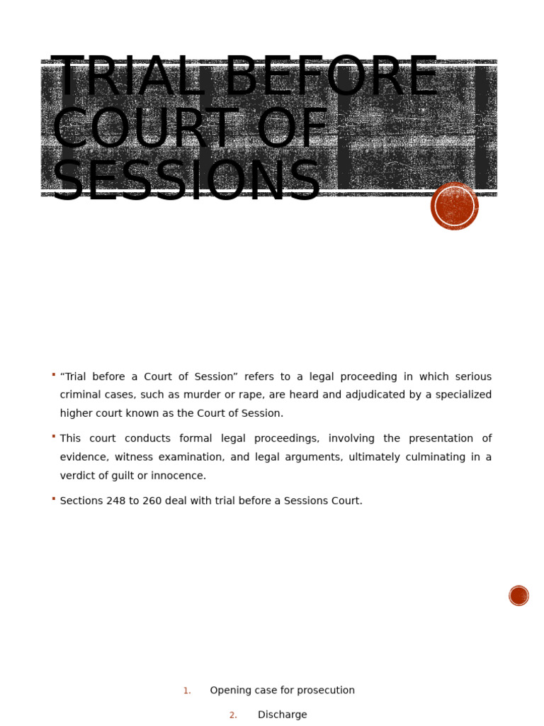 Session Trial Procedures Under BNSS | PDF | Acquittal | Trials