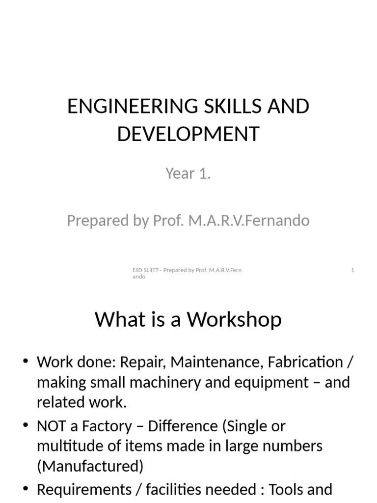 Engineering Skills Workshop Overview | PDF | Welding | Construction