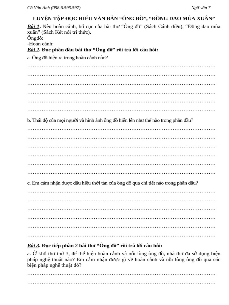 Ông Đ, Đ NG Dao Mùa Xuân | PDF