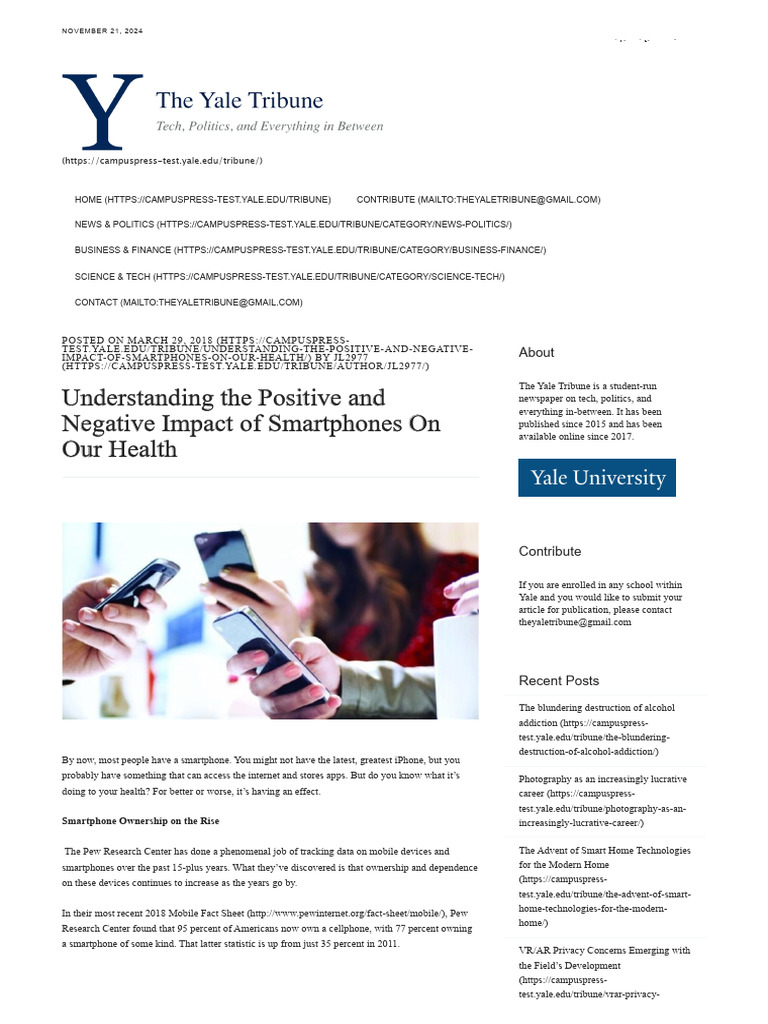 The Yale Tribune - Understanding The Positive and Negative Impact of ...