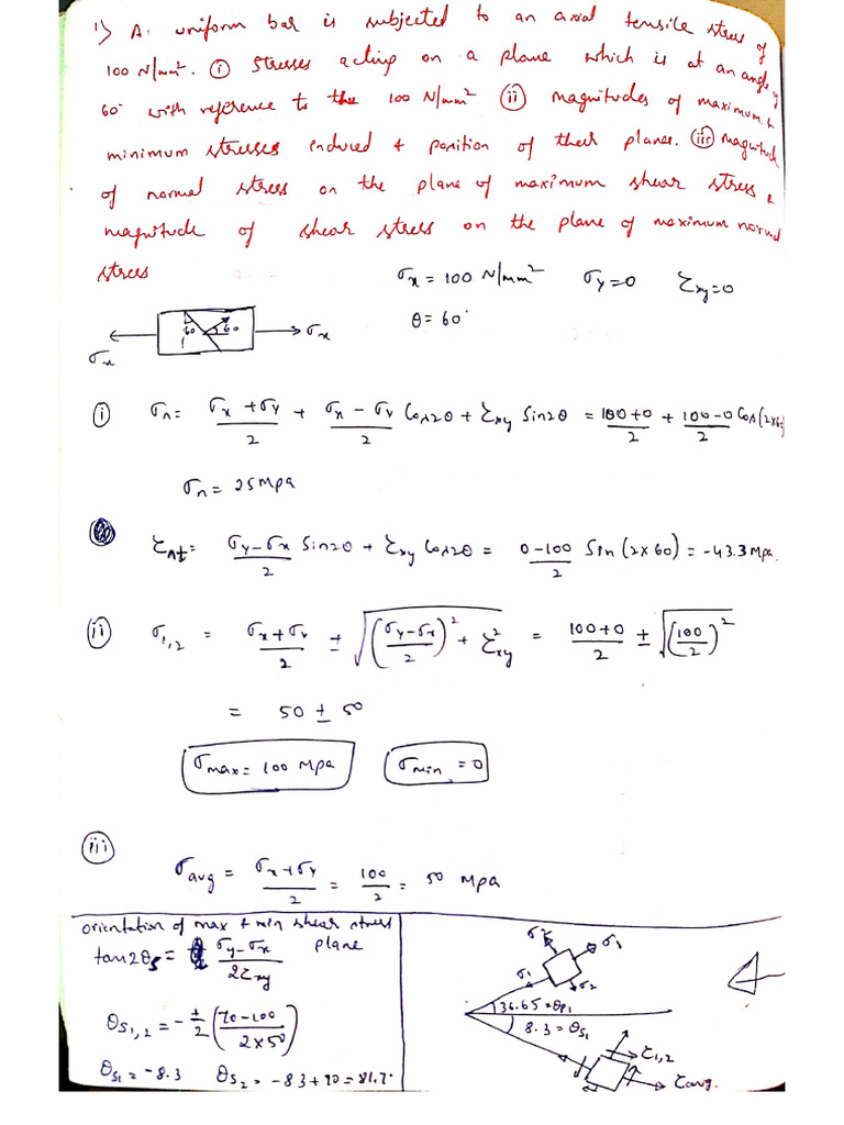 Som Unit 1 Problems-1 | PDF