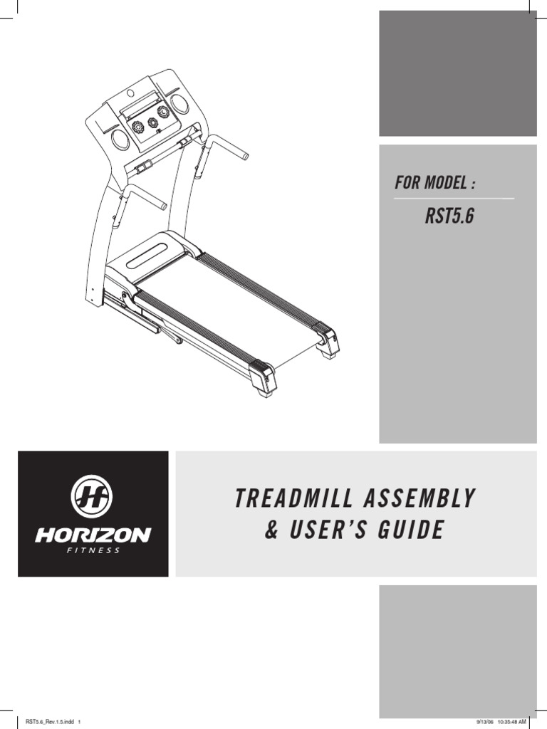 Treadmill Assembly & User'S Guide: For Model | PDF | Screw | Treadmill
