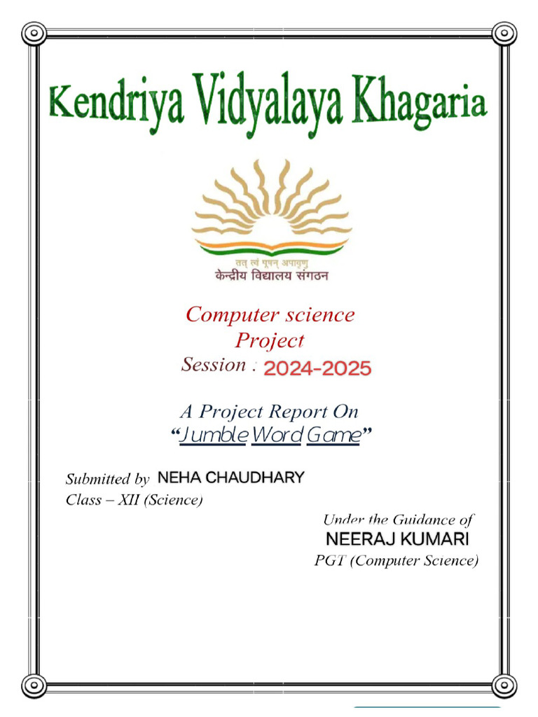 Neha Cs Project | PDF