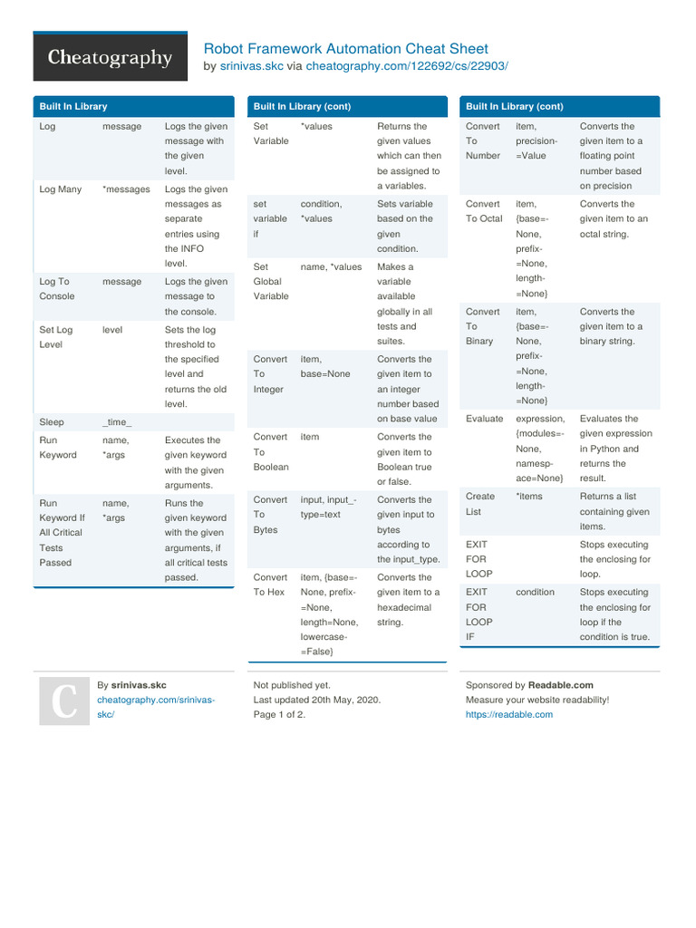 Robot Framework Automation Pdf Selenium Software Computing 3617