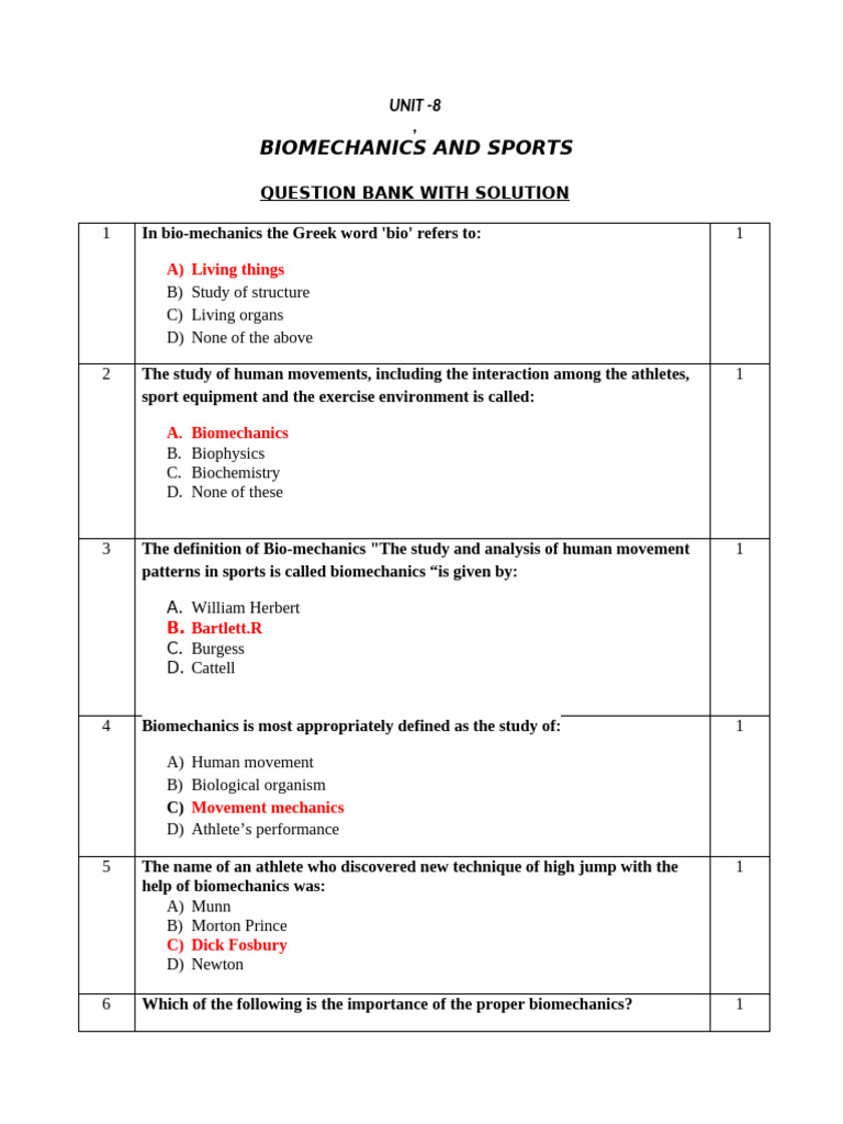 Unit-8 (Question Bank) (1) DD | PDF | Force | Lever