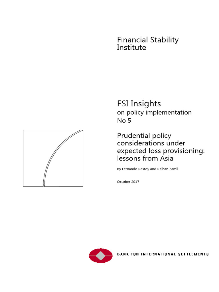 FSI insight n5_Prudential policy under ECL_2017 | PDF | International Financial Reporting ...