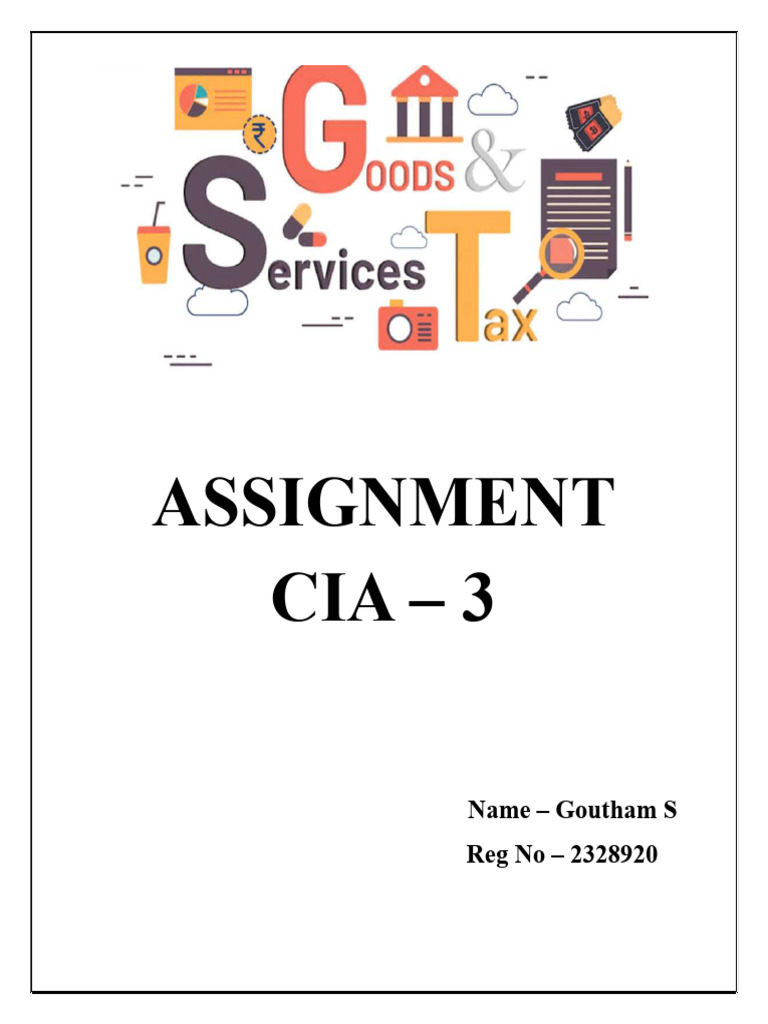 Goutham GST CIA 3 2328920 | PDF